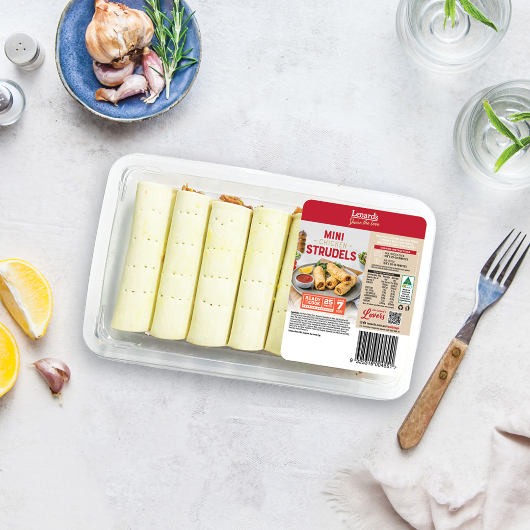 Mini Chicken Strudels - 7 Per Pack - Lenard's