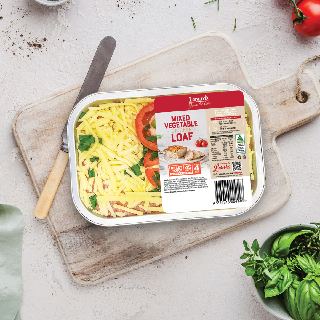 Mixed Vegetable Chicken Loaf - 1 Per Pack - Lenard's